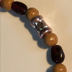 Jewelry | Garnet Mixed With Gemstones Pink Etched Barrels | Poshmark